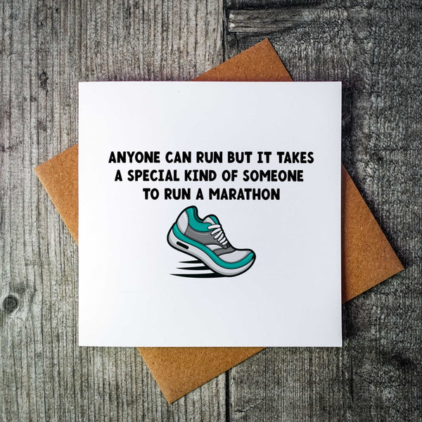 Personalised Anyone Can Run Marathon Card - EllieBeanPrints