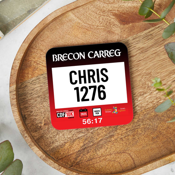 Official Cardiff 10K 2025 Personalised Race Bib Coasters - EllieBeanPrints