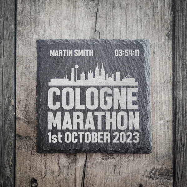 Personalised Cologne Marathon Coaster - Skyline - EllieBeanPrints