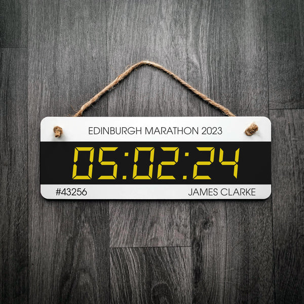 Personalised Digital Race Timer Sign | Personalise For Any Race Name ...