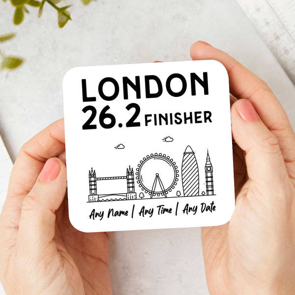 London 26.2 Finisher Personalised Skyline Coaster - EllieBeanPrints