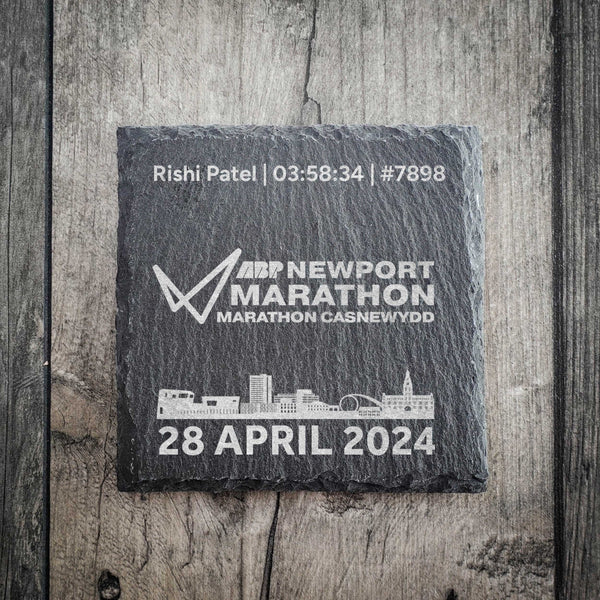 Official Newport Marathon Festival Personalised Slate Coaster ...