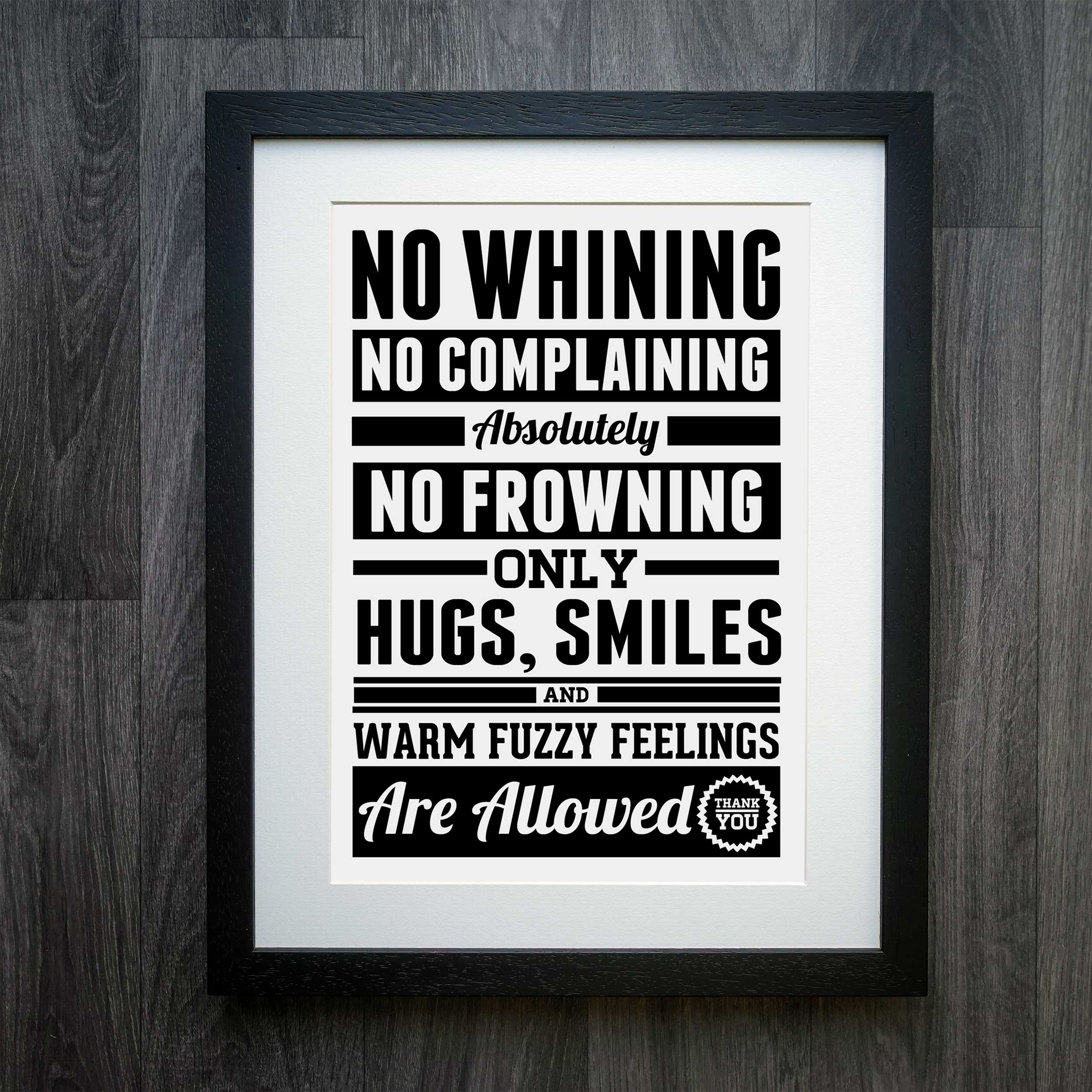 No Whining, No Complaining House Rules Print: Create a Positive Space ...