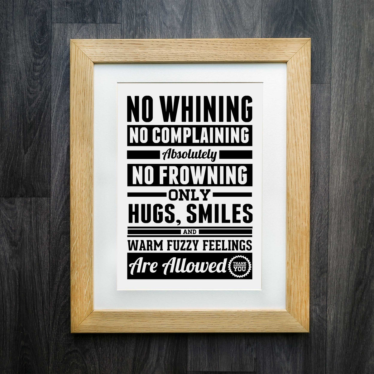 No Whining, No Complaining House Rules Print: Create a Positive Space ...