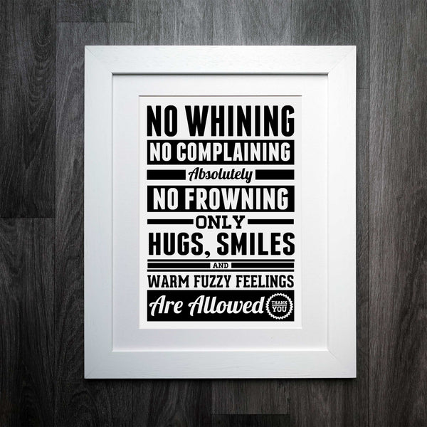 No Whining, No Complaining House Rules Print: Create a Positive Space ...