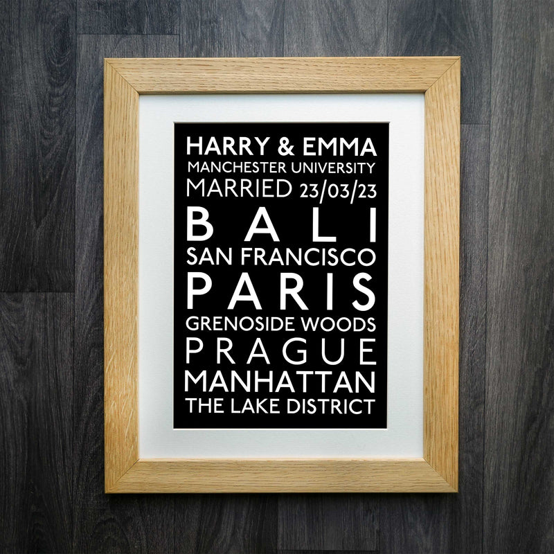 London Bus Blind Print: Personalise Your Favourite Destinations or Adv ...