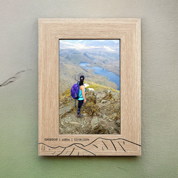Personalised Snowdon/Yr Wyddfa Summit Laser Engraved Frame ...