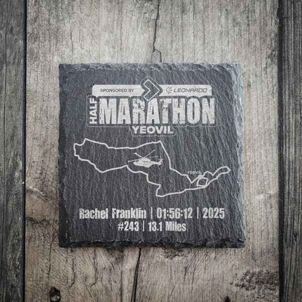 Official Yeovil Half Marathon 2025 Personalised Slate Coaster ...