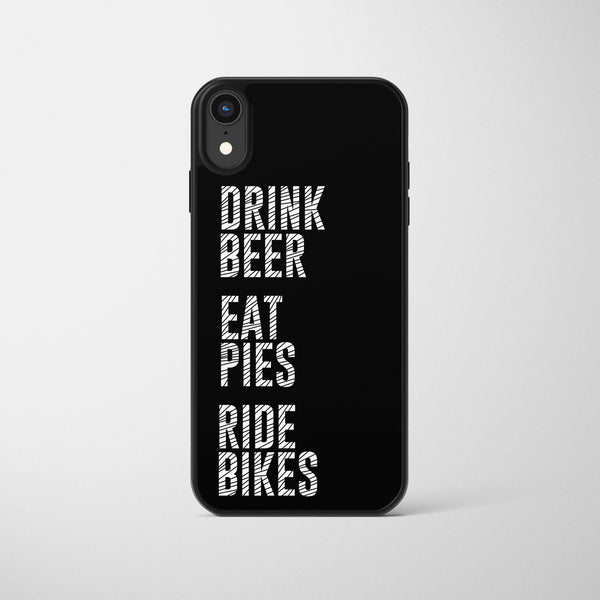 Drink Beer Eat Pies Ride Bikes Cycling Phone Case - EllieBeanPrints