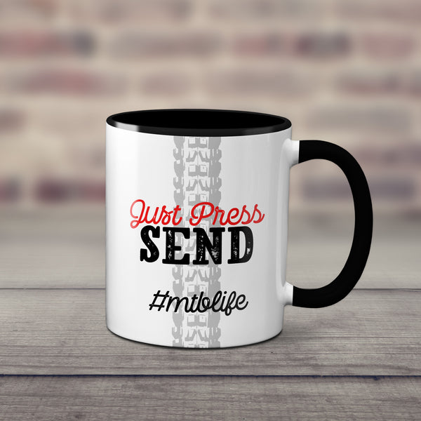 Just Press Send MTB Mug | Mountain Bike Mugs - EllieBeanPrints