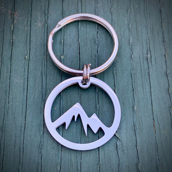 Stunning Stainless Steel Mountain Key Ring: Elevate Your Everyday Adve ...