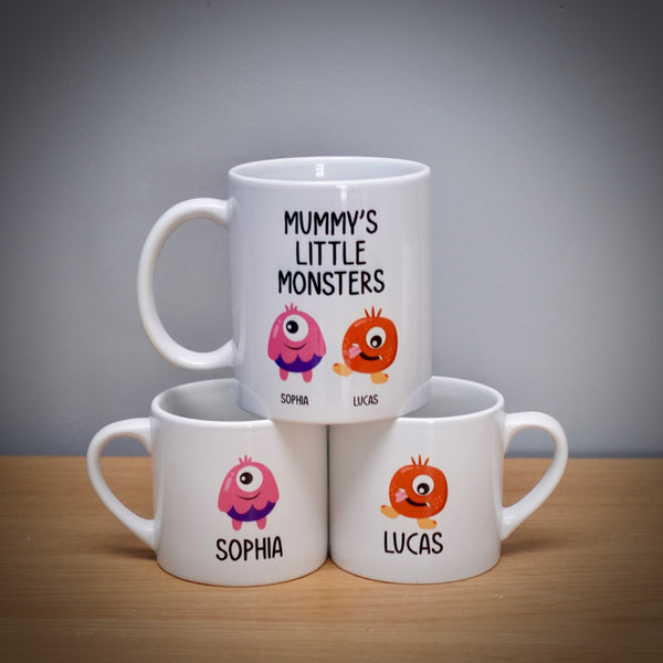 Personalised Little Monster Mug Set - EllieBeanPrints