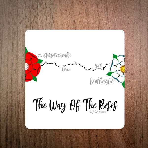 Way Of The Roses Coaster - EllieBeanPrints