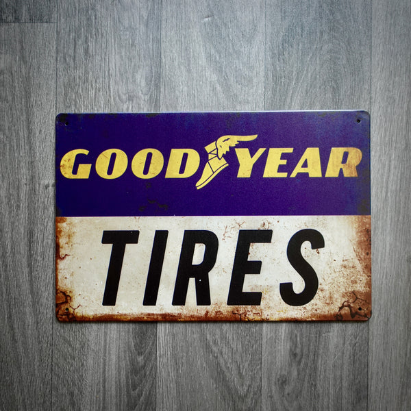 Goodyear Tyres Tin Retro Garage Sign - EllieBeanPrints
