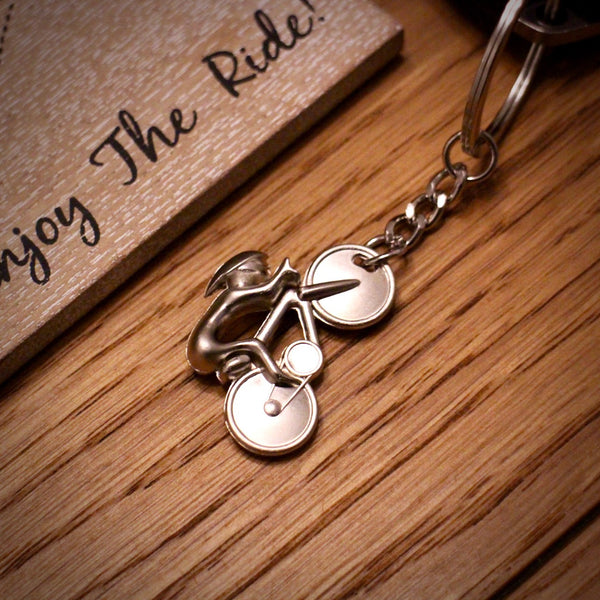 Alloy 3D Road Bike Keyring - EllieBeanPrints